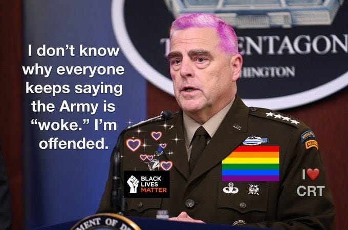 United States military is led (well was led by the rainbow flag queen ...