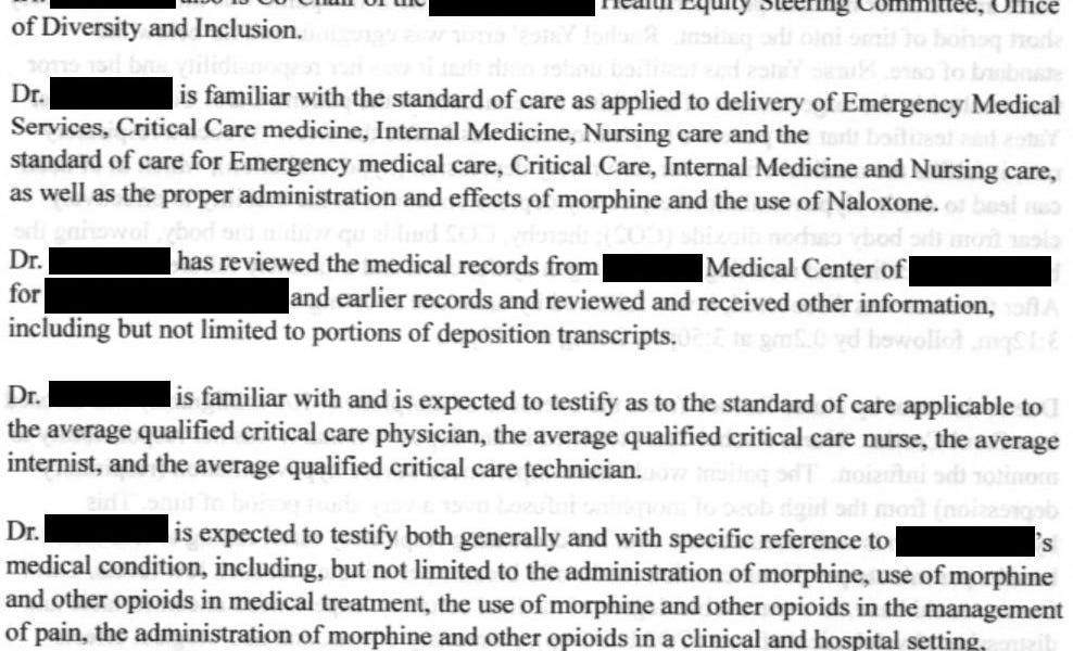 Comments - Accidental Morphine Overdose [Hospice Patient]