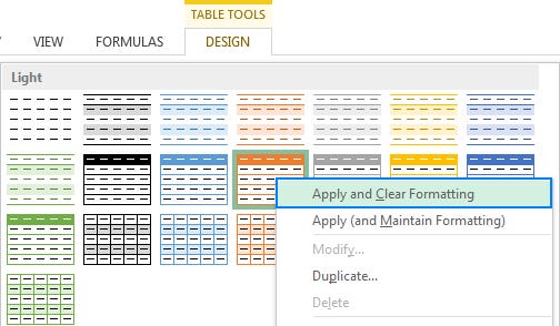 Excel table styles and formatting: how to apply, change and remove