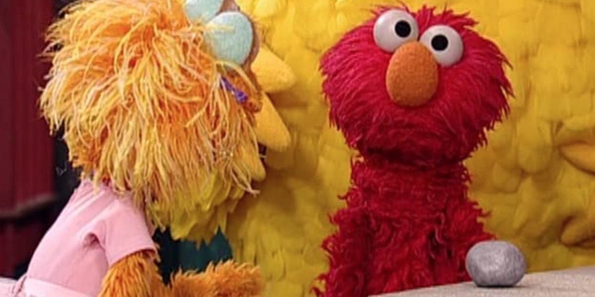 Elmo and a Rock - by Franklin O'Kanu - Unorthodoxy