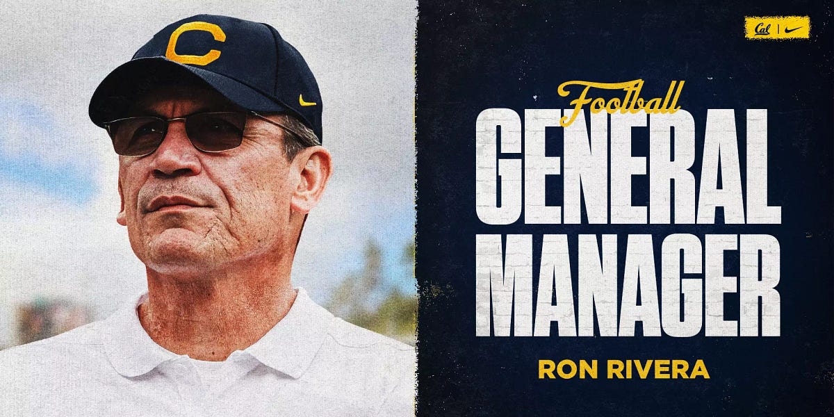 Ron Rivera Officially Announced as Cal Football GM