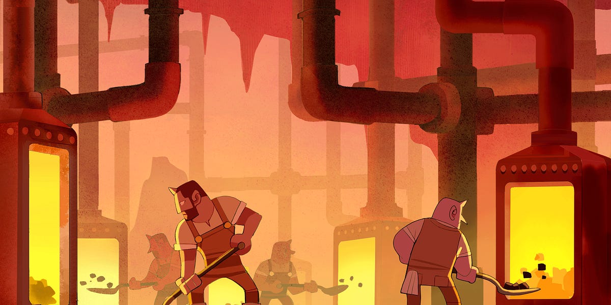 Hell Miners (wallpaper) - by Tatsuya Ishida