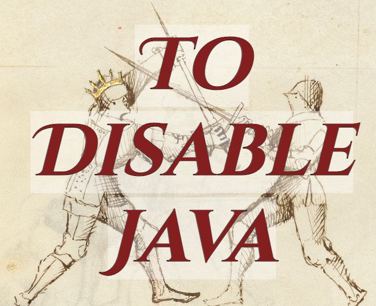 To Disable Java - Kelly Chase Offield To Disable Java - Kelly Chase Offield