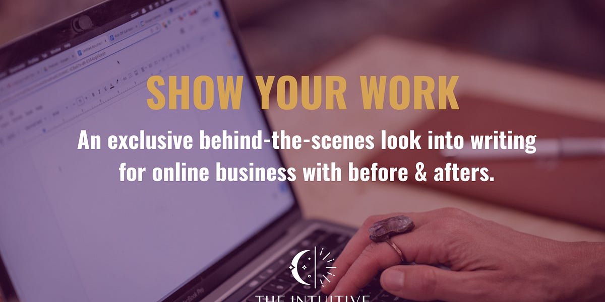 Show Your Work Wednesday: Sales Page for a 6-Week Group Experience