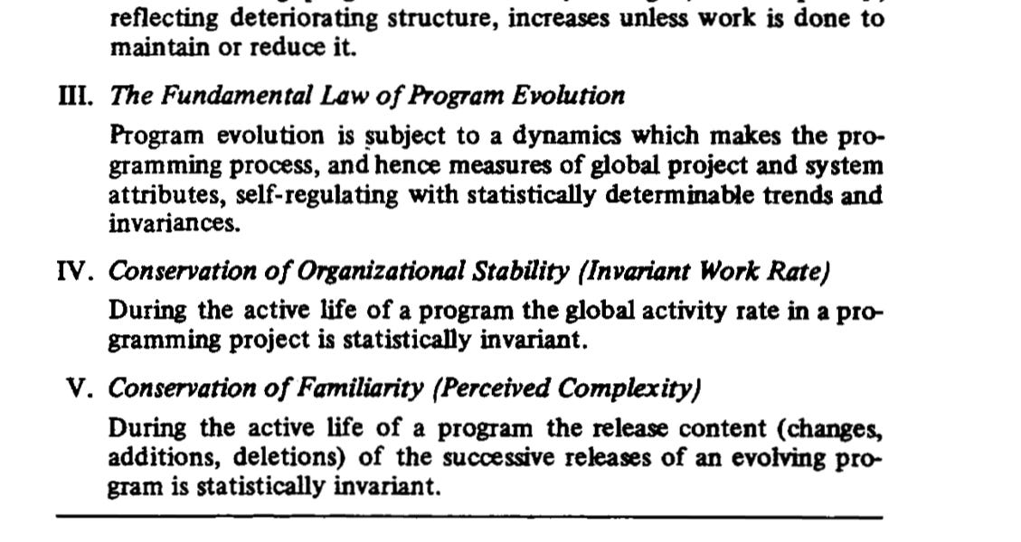 Laws of Software Evolution - Matt Rickard