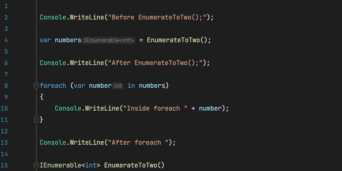 C# - The beauty of yield - Part 1 - Felipe’s Substack