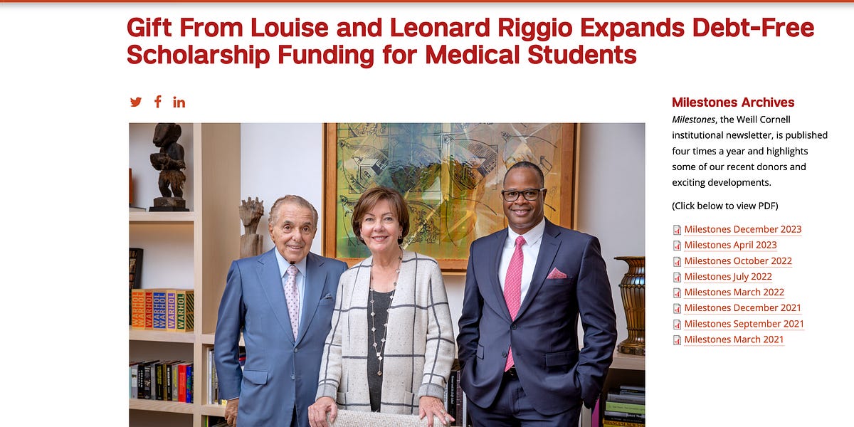 Upper Class Twits Of The Year: Louise and Leonard Riggio