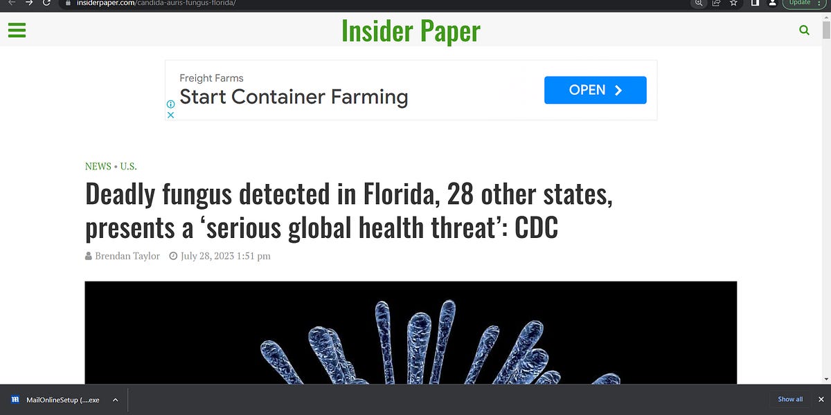 Deadly fungus (Candida auris (C. auris)) detected in Florida and 28 ...