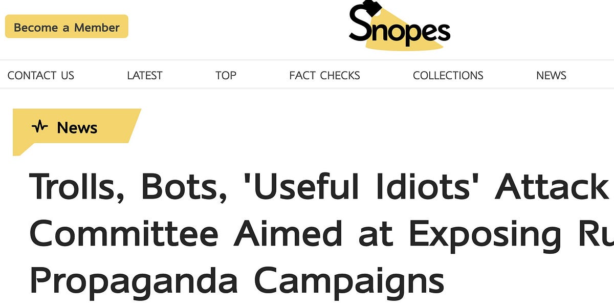How fake is Snopes for using fake news source to defend biased ...