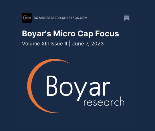 Boyar's Micro Cap Focus - Boyar Research