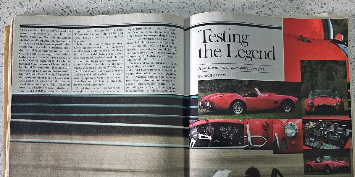 Flashback: Shelbys Tested - by Jack Baruth