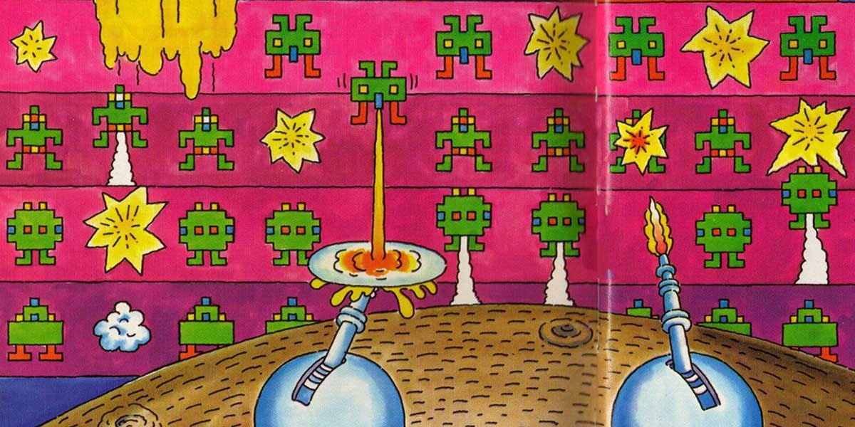 Animated original Atari 2600 Space Invaders box art