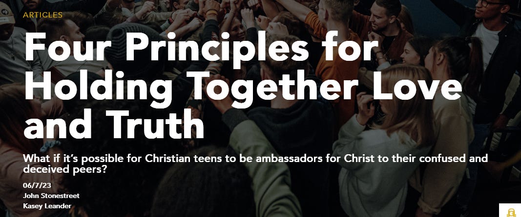 Four Principles for Holding Together Love and Truth