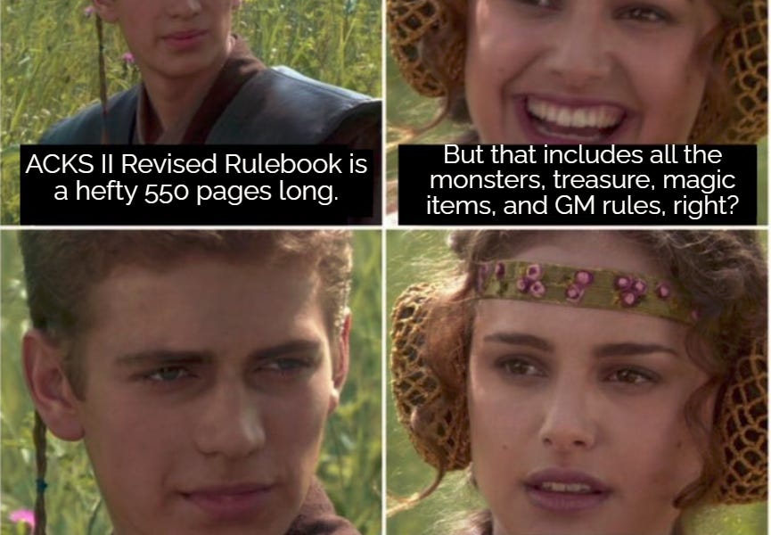 The ACKS II Treasure Tome Meme Contest