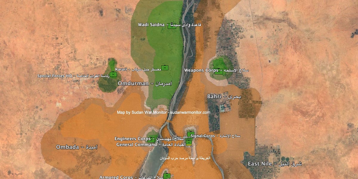 Map of the Areas of Control in Khartoum