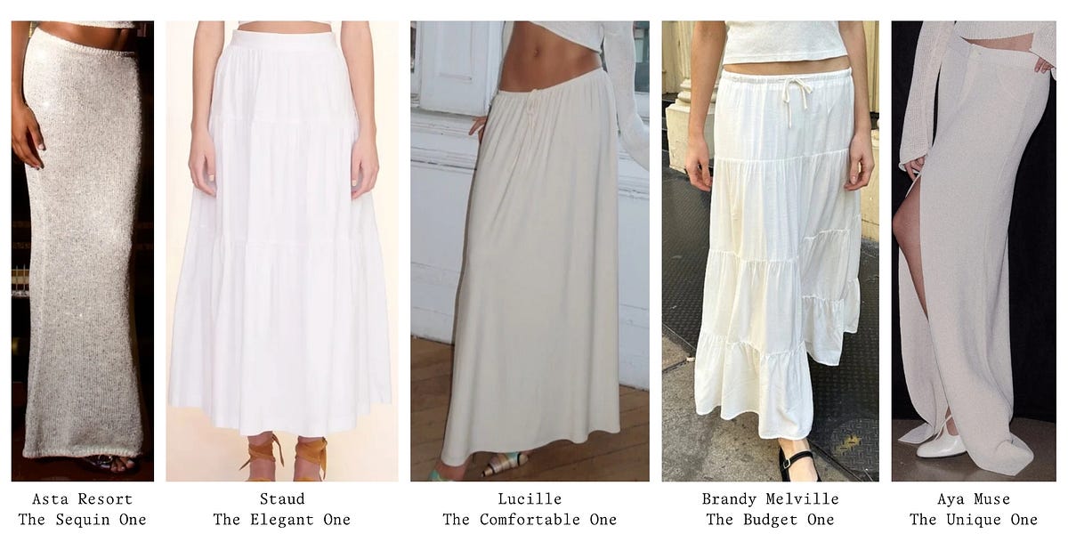 The best white maxi skirts - by Tori @ The Dressing Room