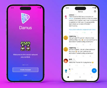 NOSTR protocol & thee Damus application