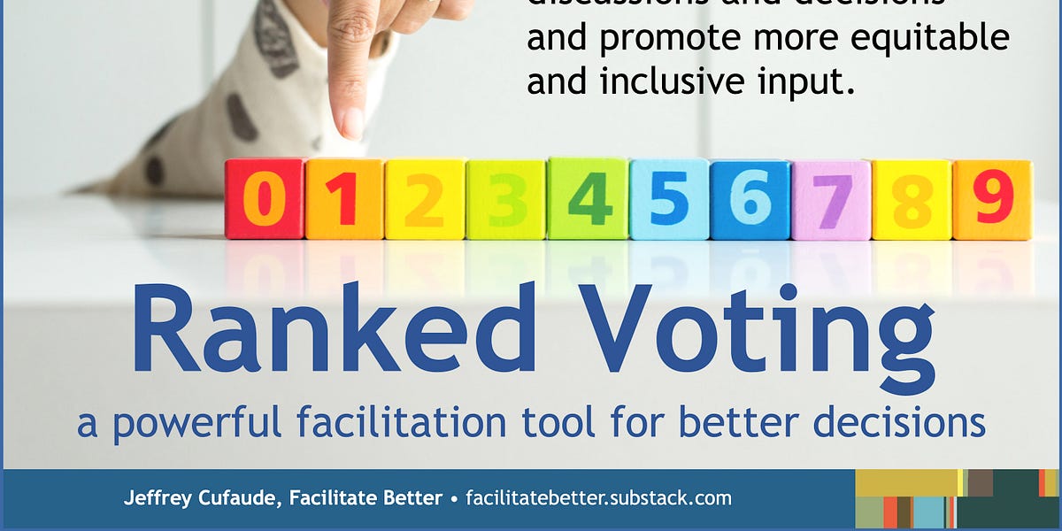 Ranked Voting: A Powerful Tool for Better Decisions (Facilitation ...