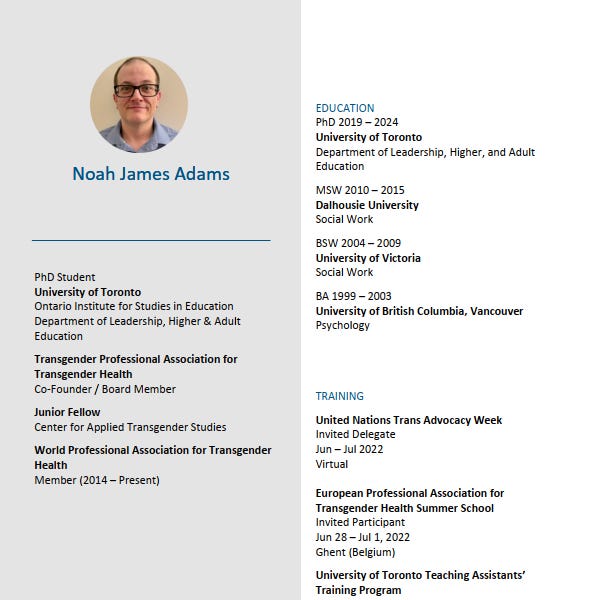 New Resume! - by Noah Adams - Noah Can't Stop