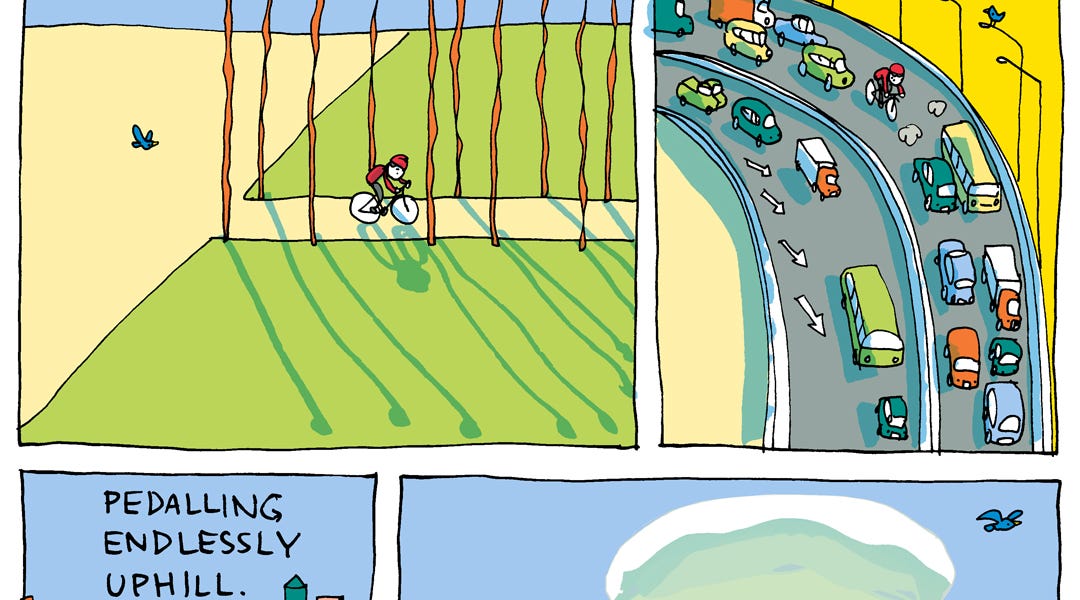 Tour de Frustration - by Grant Snider - Incidental Comics