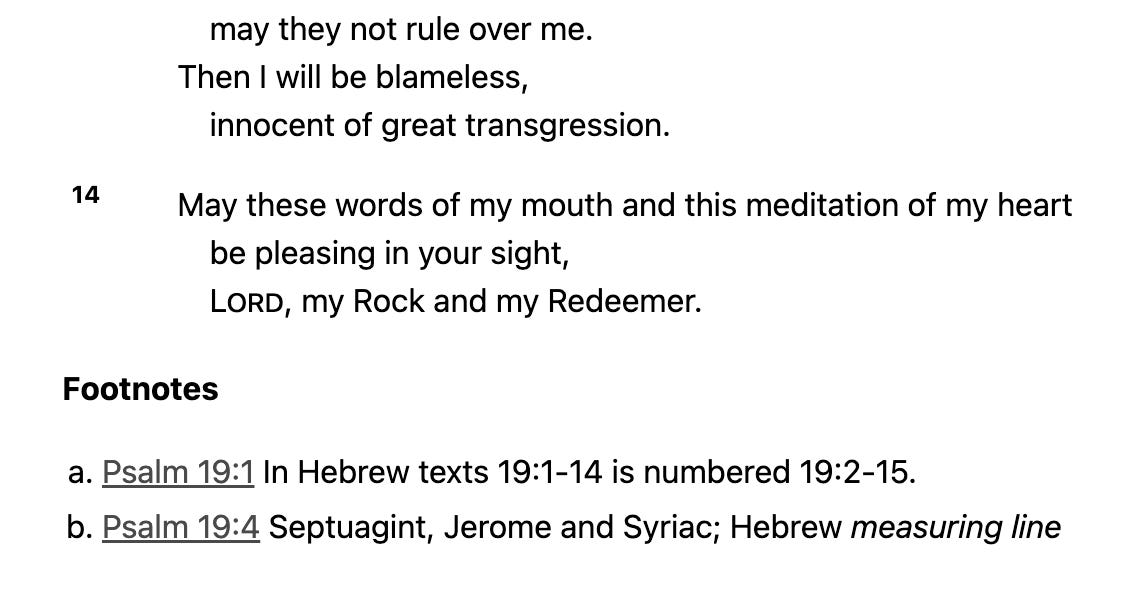 Psalm 19 - Sloopy’s Substack