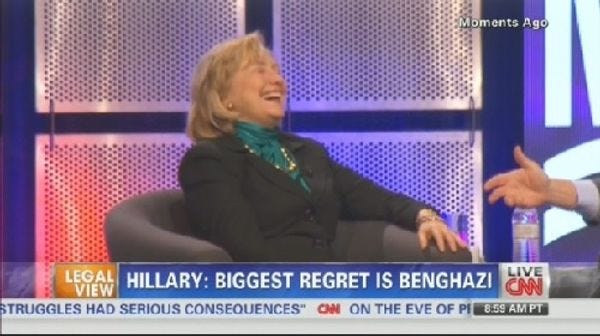Watch Hillary Laugh And Laugh As Benghazi Burns, Because Sure Why Not?