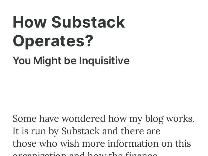 How Substack Operates? - by Eric Webster - Eric’s Blog