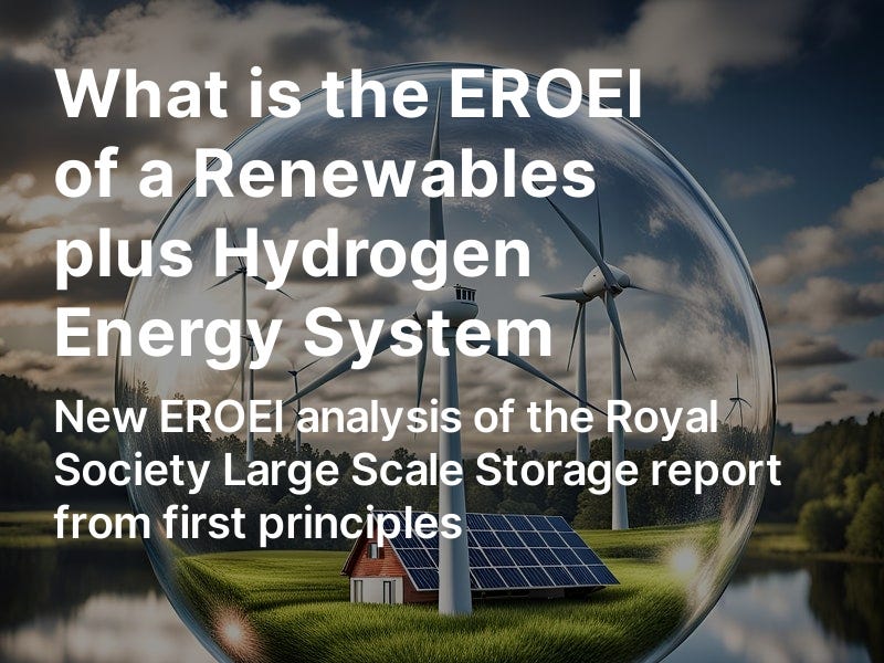What is the EROEI of a Renewables plus Hydrogen Energy System