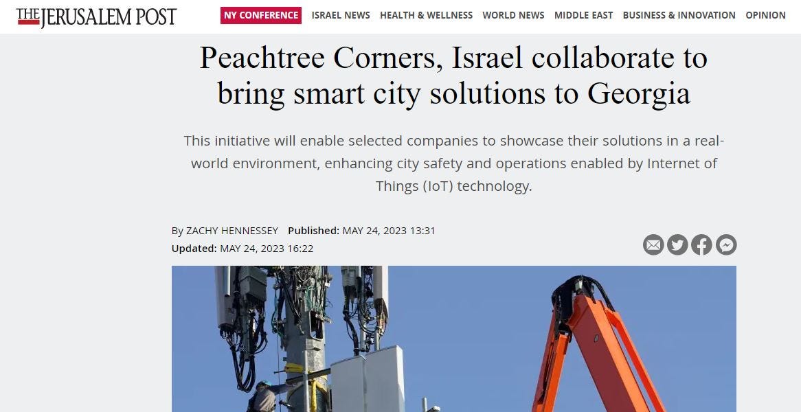 Sunday June 4 2023: Israel helps set up smart city in Georgia, USA; The ...