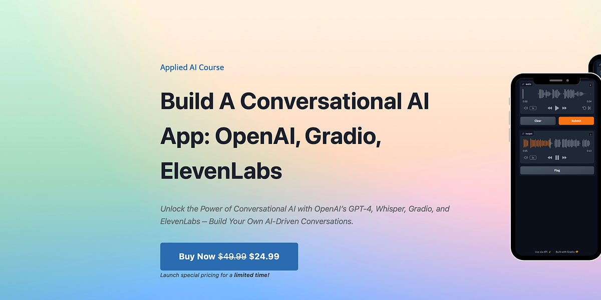 Project Based Machine Learning Course: Build A Conversational AI App