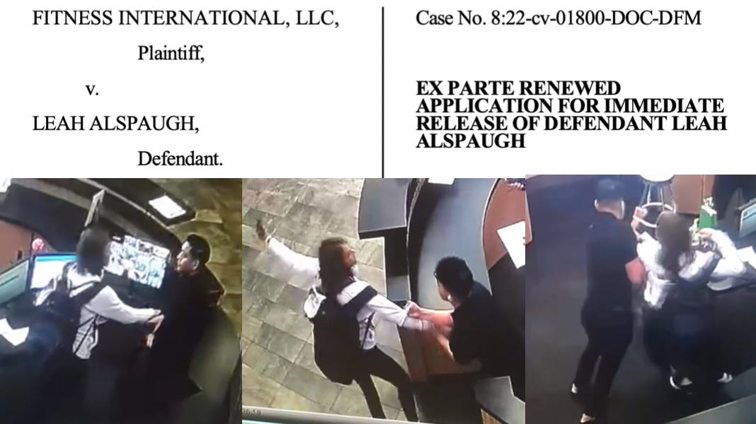 Leah Alspaugh jailed for civil contempt against LA Fitness