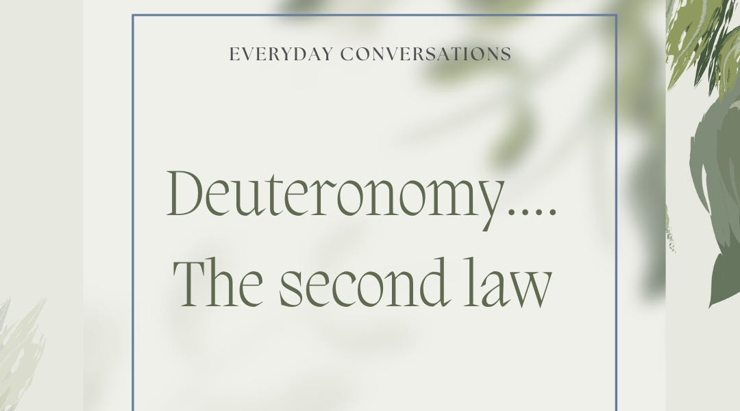Deuteronomy...the second law - by Kris Bush