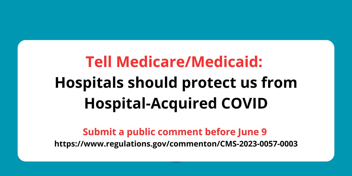 Wednesday at 7.30 ET on zoom: Tell Medicare/Medicaid: Hospitals should ...