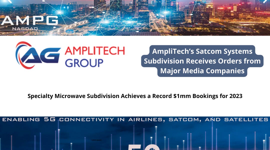 AmpliTech’s Satcom Systems Subdivision Receives Orders from Major Media Companies
