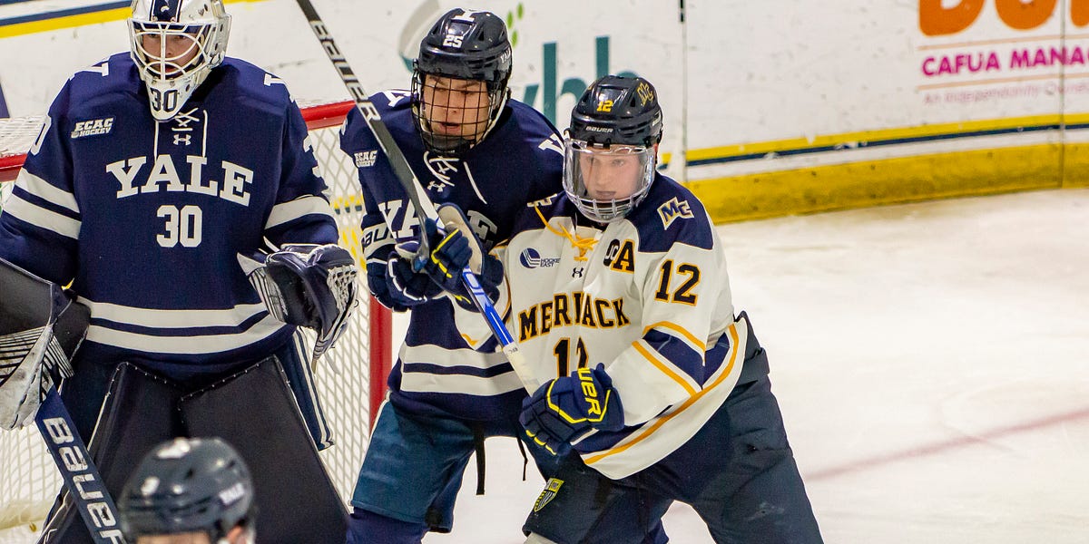 Merrimack comes from behind to salvage tie with Yale