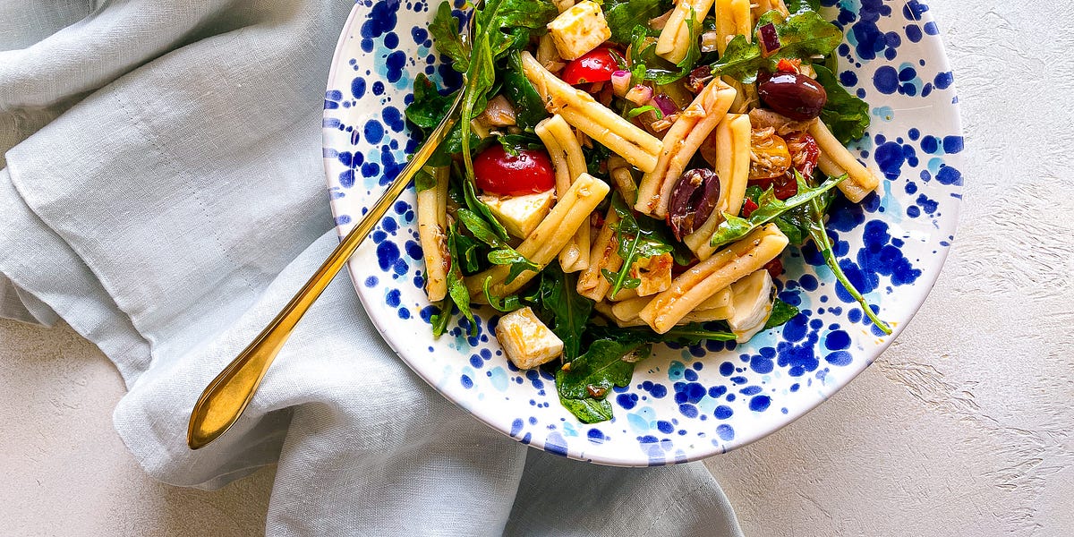 spicy(ish) tuna pasta salad - by Meryl Feinstein