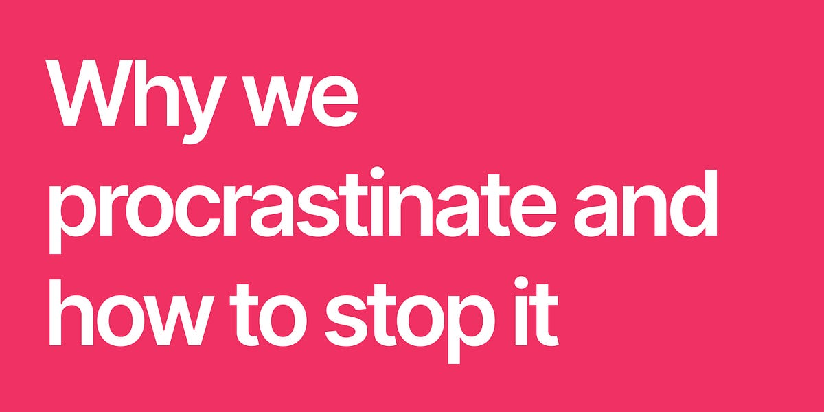 Why we procrastinate and how to stop it - by Mr. Wolf