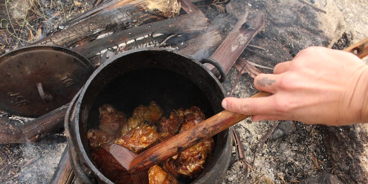 Campfire cooking off grid & a goat curry recipe