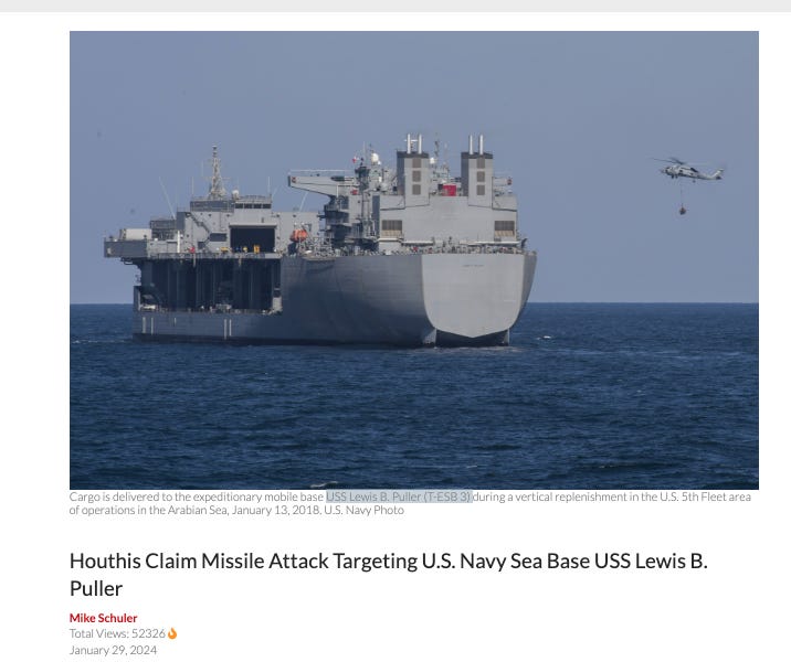 Houthis trying to sink floating American Special Operations Base in ...