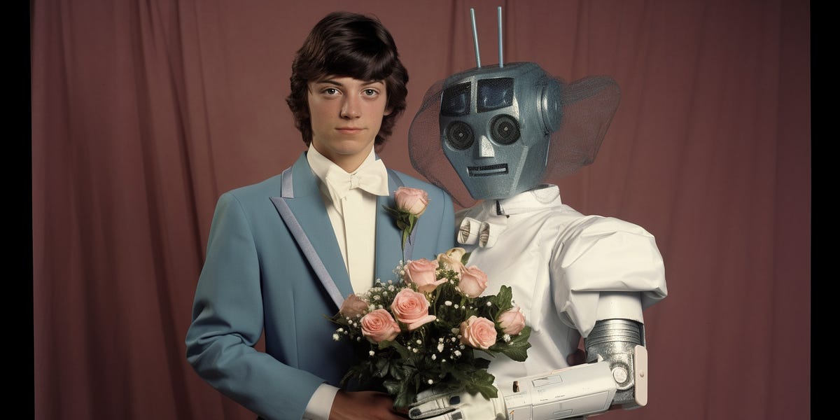 Awkward Prom Pics, with Robots - by David Futrelle