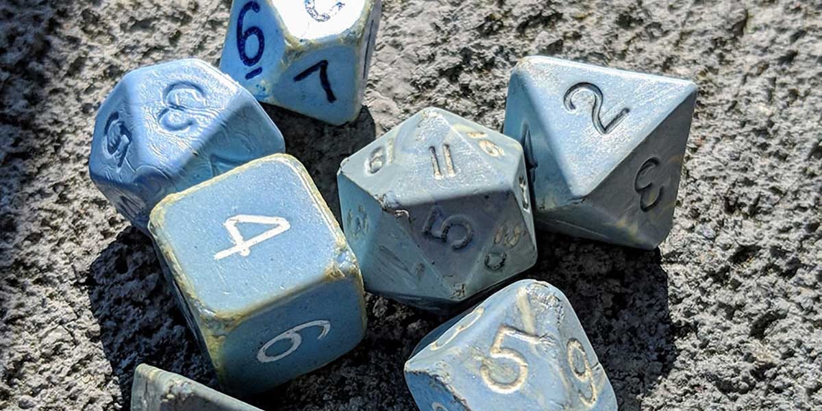 Reproductions of original Dungeons & Dragons Dice