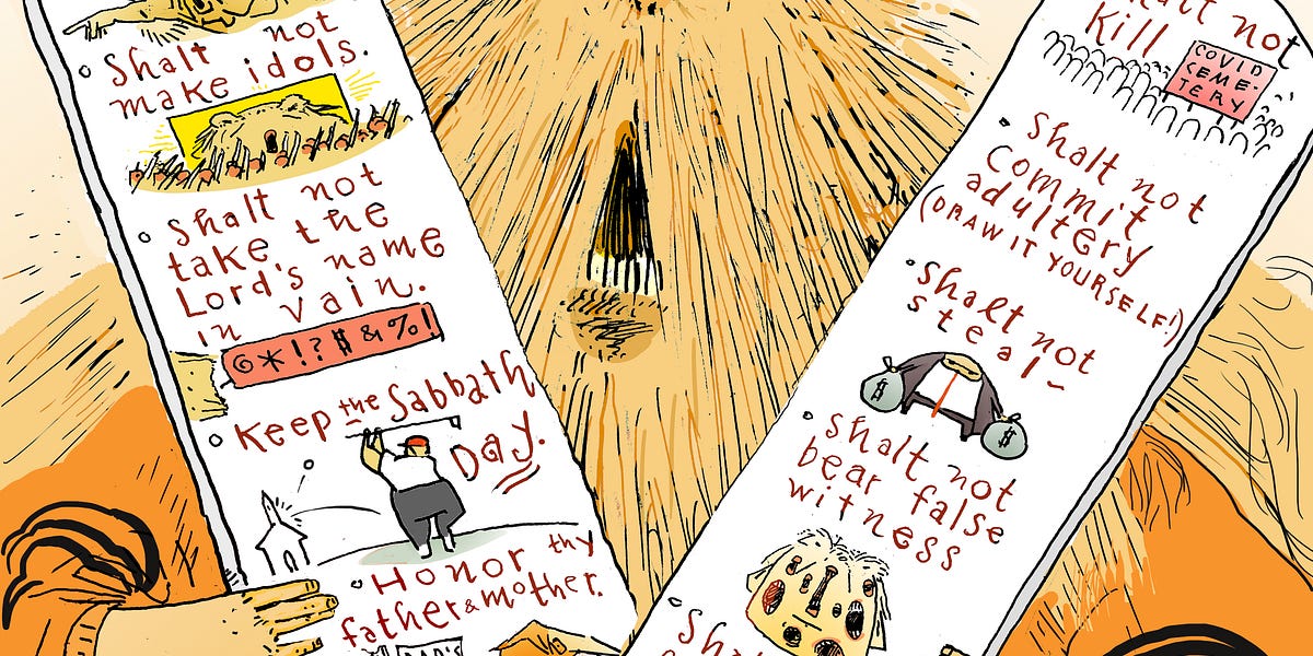 The Tablets of Trump - by Steve Brodner - The Greater Quiet