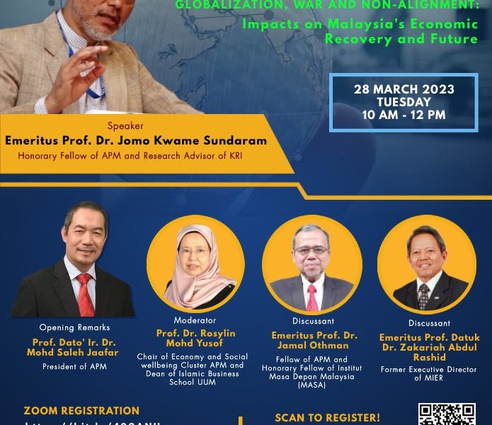 'Globalization, war and non-alignment: Impacts on Malaysia's Economic ...