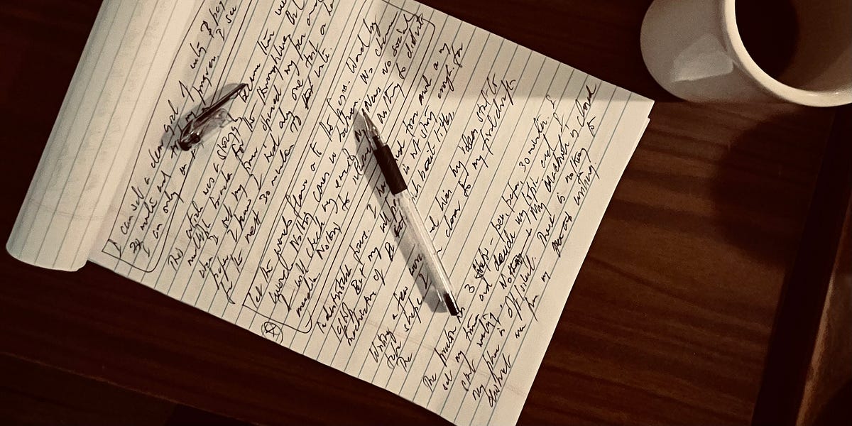 Think and write with pen and paper