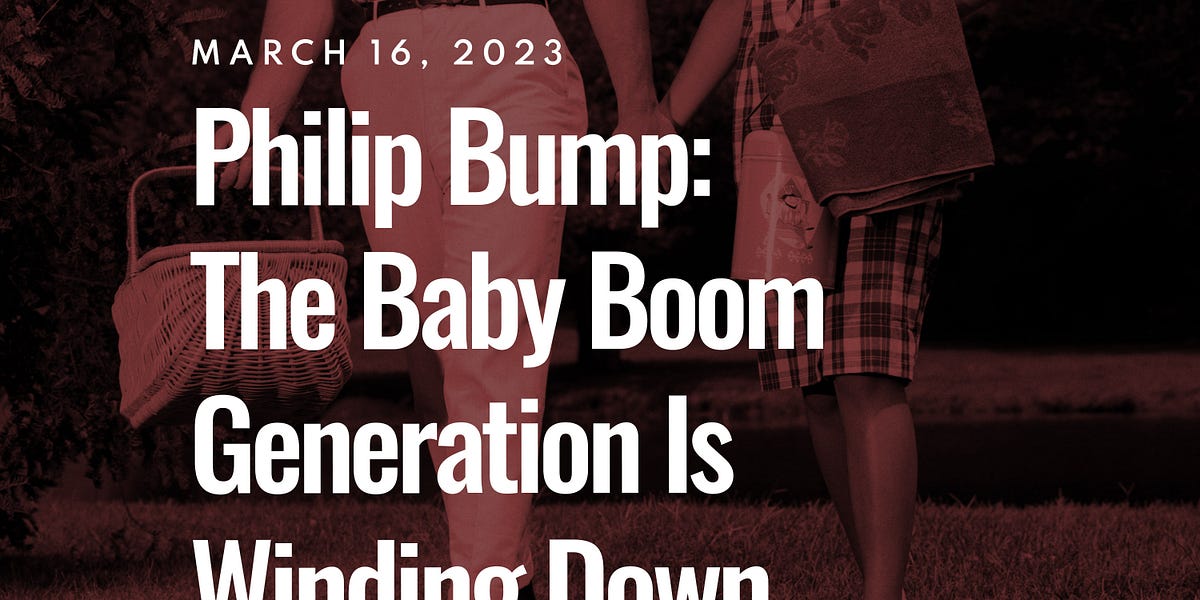 Philip Bump: The Baby Boom Generation Is Winding Down