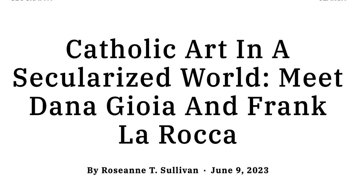 Big Story at ReligionUnplugged: Catholic Art In A Secularized World ...