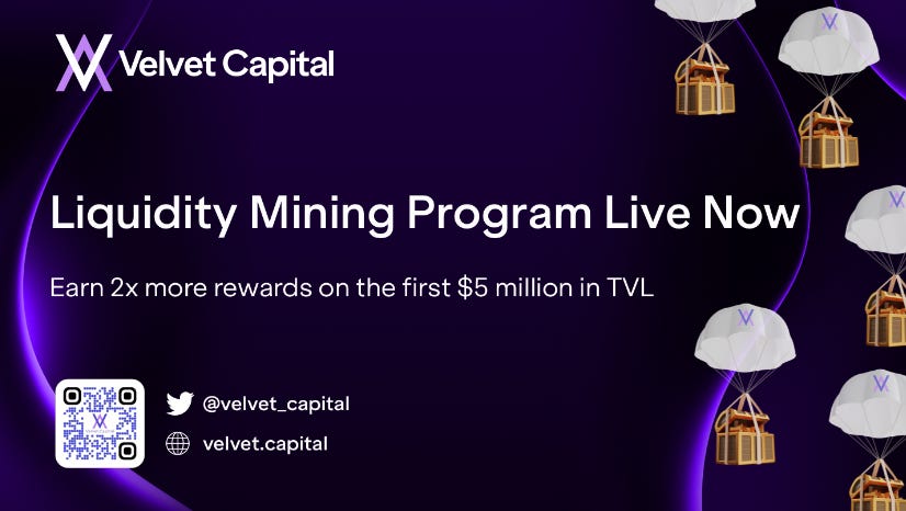 Velvet Liquidity Mining Program: Earn 2x Airdrop Points