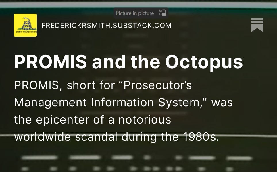 PROMIS and the Octopus - by Frederick R Smith