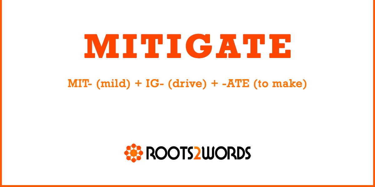 Word of the Day: MITIGATE - Roots2Words