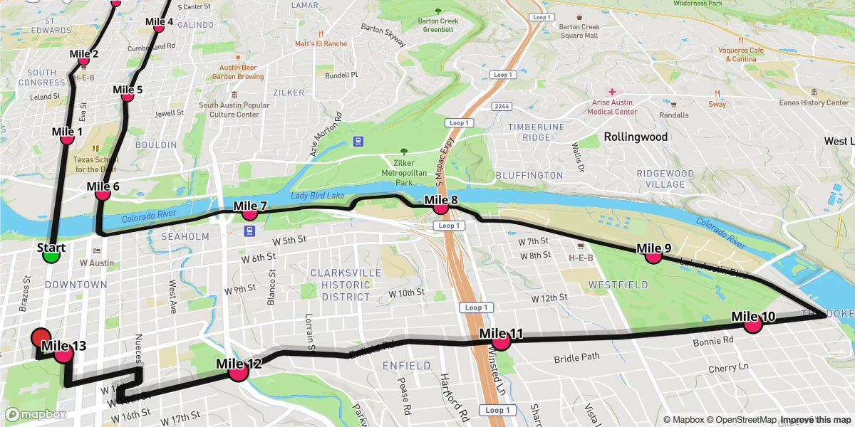 The 2025 Austin Marathon Half Marathon Course Guide